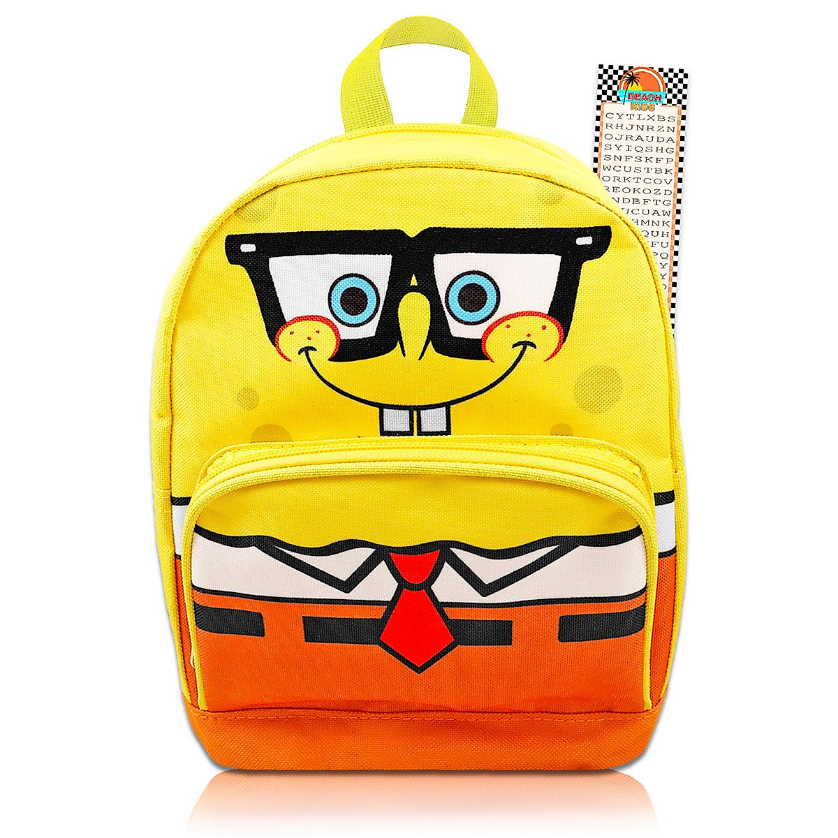SpongeBob SquarePants Spongebob Mini Backpack for Teens - 10” Canvas Backpack with Front Pocket Plus Bookmark | Spongebob Backpack Purse Bundle