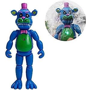 JianYia Inspired by Five Night Freddy's|5 pcs Set FNAF Action Figures|Dolls for All Kids Toys Gifts | Foxy Articulated Action|Figure Freddy/Kim Freddy/Fox/Chika/Bonnie|Size 5-6 ''|Multicolor