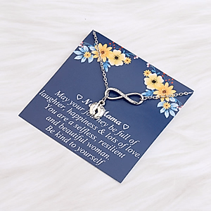 BNQL New Mama Gift Baby Feet Necklace Mama to be Gifts New Mom Jewelry Pregnancy Announcement Gift for Mom First Time Mom Gift (new mama necklace)