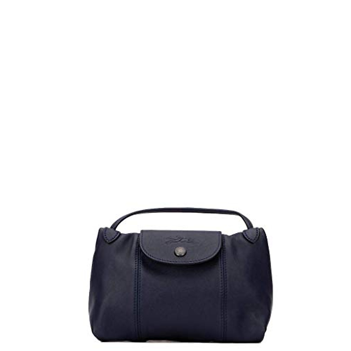 Longchamp Le Pliage Cuir Small Crossbody Leather Shoulder Bag, Navy
