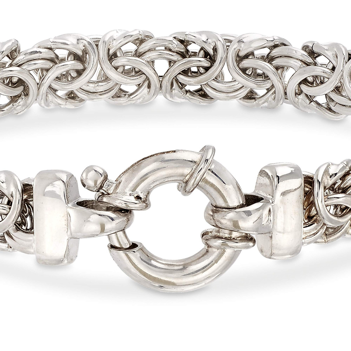 Ross-Simons Sterling Silver Medium Byzantine Bracelet. 7 inches