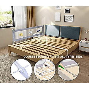 Bed Rail for Toddlers Extra Long Bed Rail for Queen King CL-King, Twin XL, Full XL Bed Mattress Guard Bed Railing Safety Guard Rail Bed Bumper Bed Fence Sleep Rails Extra Tall 78.7" one Side