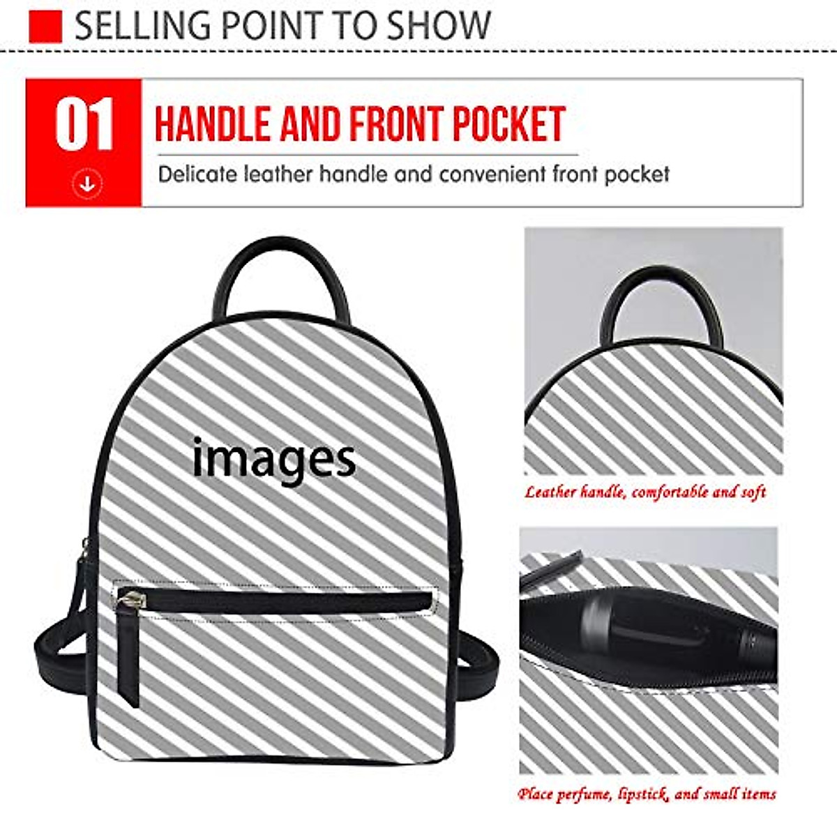 JOAIFO Red Tribal Tattoo with Hibiscus Print Mini Casual Backpack Shoulder Bag Rucksack Travel Bag Fashion Polynesian Style Daypack for Girls Womens