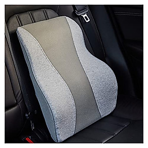 FZZDP Memory Foam Lumbar Support Cushion for Back Waist Orthopedic Pillow Office Chair Cushion Car Seat Massage Pad
