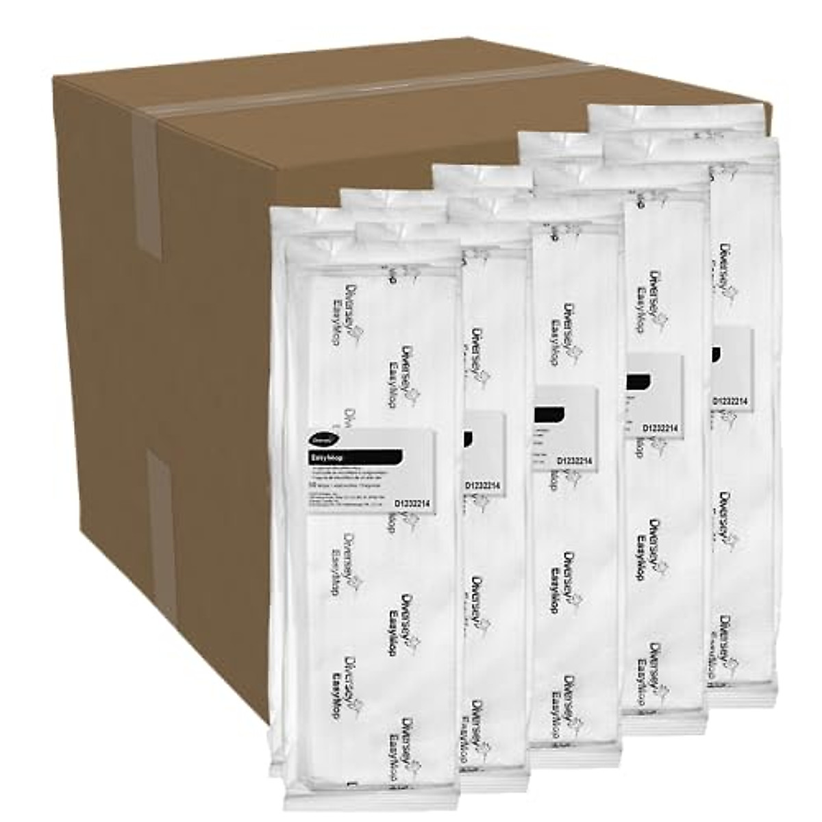 TASKI D1232213 EasyMop Single Use Microfiber Mop Pads, Disposable Cloth Pads, 16-inches (40cm) x 5-inches Wide (12.5cm), 500-Pack