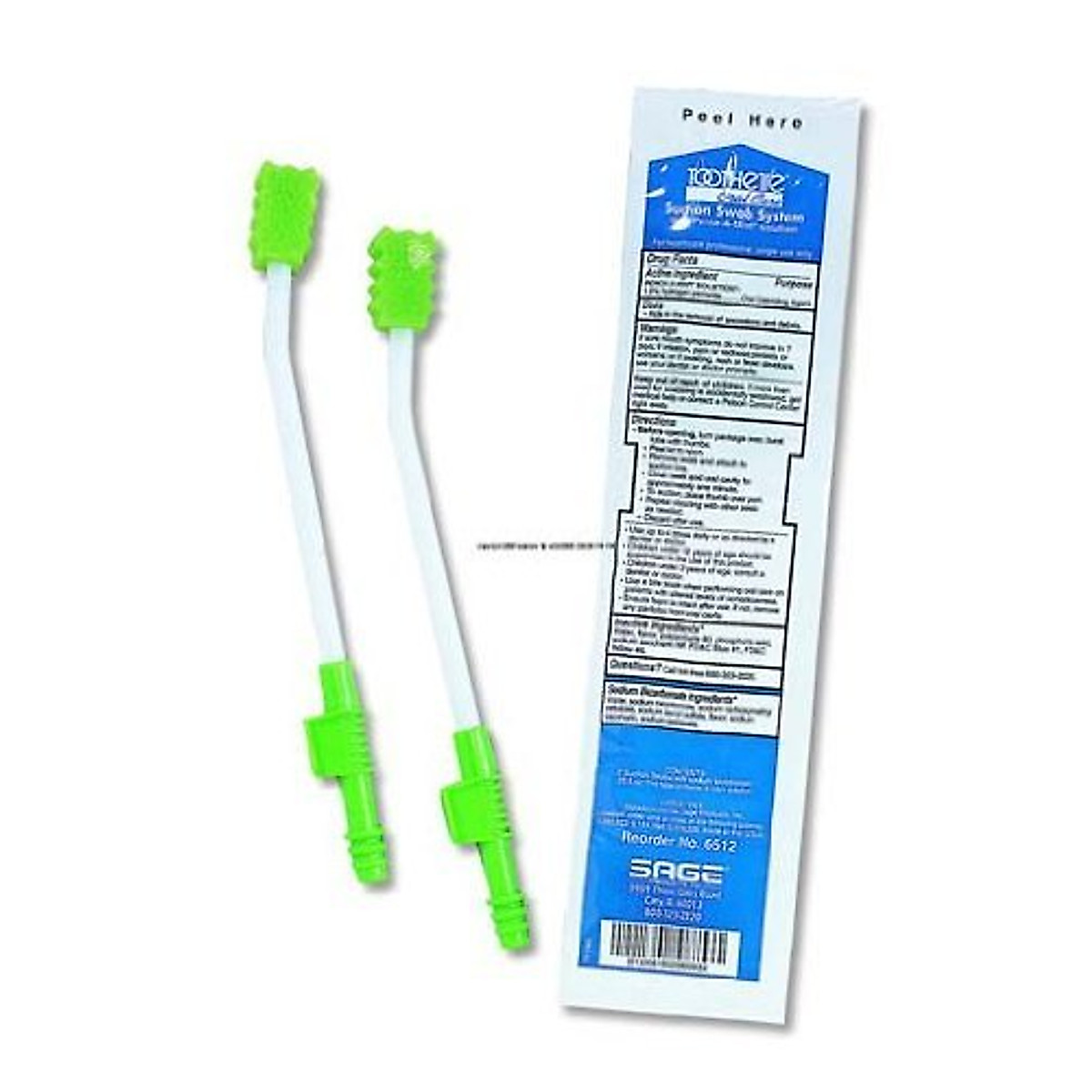 Pack of 2 Toothette Plus Suction Swab Single-Use System SAGE PRODUCTS .