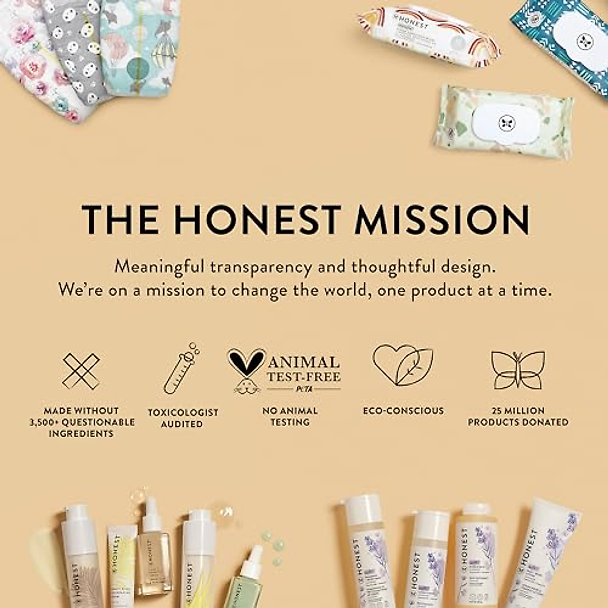 The Honest Company Baby Arrival Gift Set | Newborn Essentials Welcome Box | Diapers, Wipes, Personal Care, Diaper Rash Cream