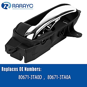 RARAYC Interior Door Handle | for 2013 2014 2015 2016 2017 Nissan Altima Sedan Pathfinder Titan | Replaces Front Rear Left Driver Side