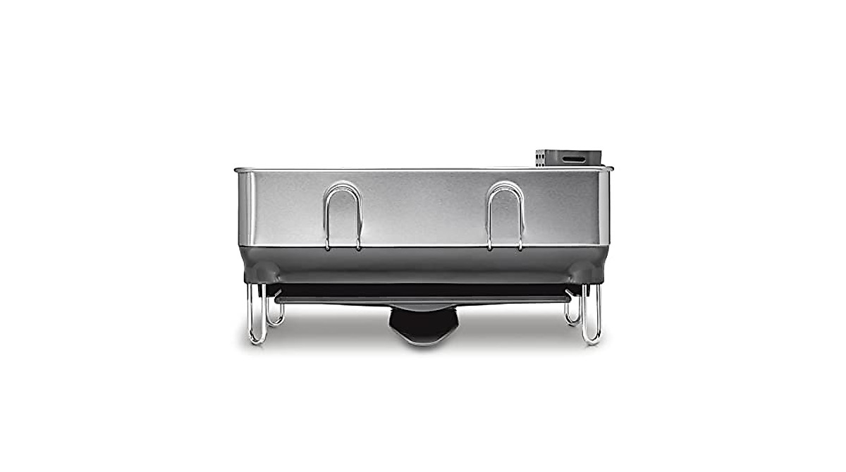 simplehuman Compact Dish Rack: Swivel Spout & Steel Frame