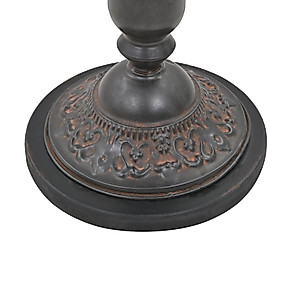 GOLINPEILO Solid Wood Round Side Table with Steel Base, Wood End Table Bedside Table for Bed Room, Coffee Tea End Table for Living Room, Solid Fir Wood 15.7" x25.2" Brown