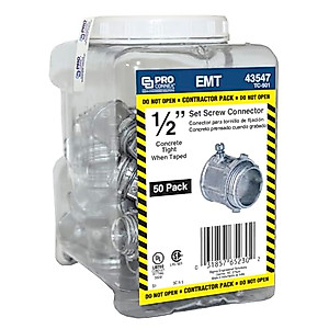 SIGMA ENGINEERED SOLUTIONS ProConnex TC-501 EMT Set Screw Connector 1/2" 50-Pack