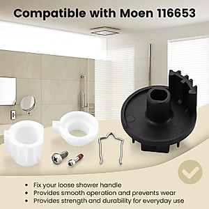 116653 Shower Faucet Handle Adapter Kit, Compatible with Moen Posi-Temp Shower Handle Replacement Part Adapter Kit