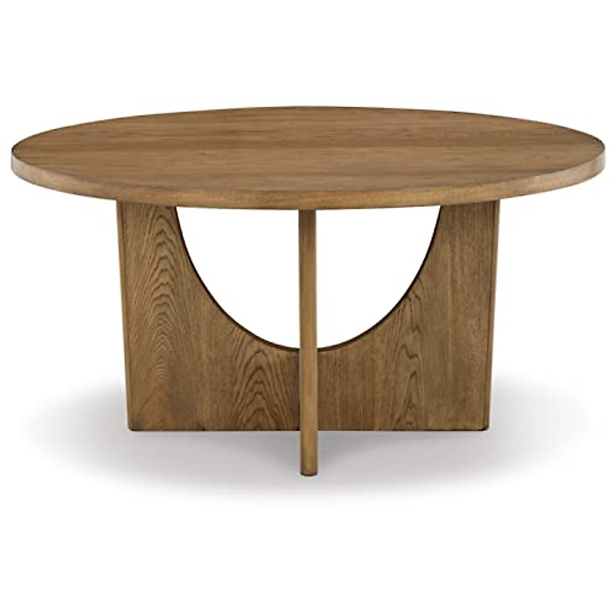 Signature Design by Ashley Dakmore Contemporary Dining Table with Geometric Base, Light Brown