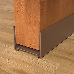 Door Draft Stopper, Cuttable Under Door Seal, Strong Adhesive Draft Stopper for Bottom of Door for Exterior/Interior Doors 39” Length (Brown)