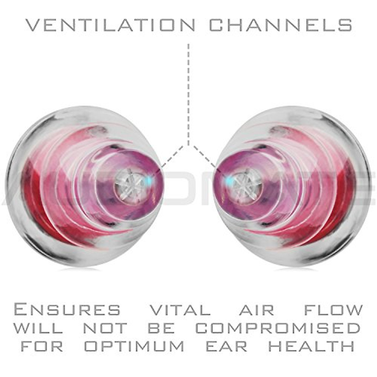 Audiomate High-Fidelity Earplugs with Metal Keychain Carry Case and 2 Interchangeable Earbuds Comfortable Soft Silicone HiFi Noise Attenuating Ear Plugs for Musicians, Concert, Sleeping & More