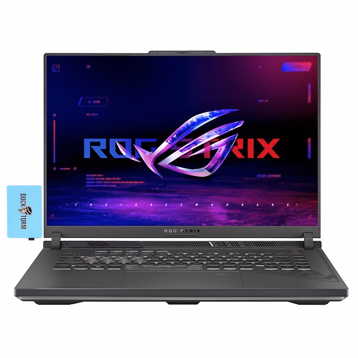 ASUS ROG Strix G16 Gaming Laptop 16.0" 165Hz WUXGA (Intel Core i7-13650HX, 32GB DDR5, 2x512GB PCIe SSD RAID 1 (512GB,MUX GeForce RTX 4050 6GB, RGB KYB, Thunderbolt 4, WiFi 6E, Win11P) w/Dockztorm Hub