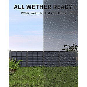 Solar Panel, Foldable Portable Solar Panel Battery Charger Kit with Adjustable Kickstand, Wire Storage Bag, MC4 Cable, IP67 Waterproof for Portable Power Station Camping Tent Home Off-Grid RV (200W)