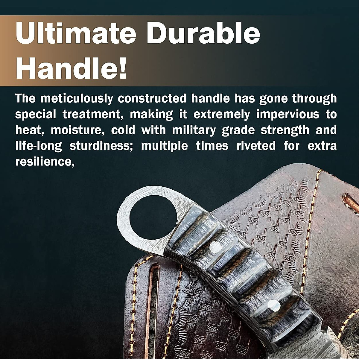 TAC Knives - Bushcraft Survival Knife12T27 Damascus Steel Fixed Blade outdoor Knife- Pakka Wood Handle - Pancake Leather Sheath - Traditional Field Knife for Camping Knife, Fishing, Hunting Knife, Men & Women - EDC Knife to Carry on Belt- (BLACK)