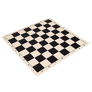 Wholesale Chess 20" Tournament Silicone Roll-Up Chess Board - Black
