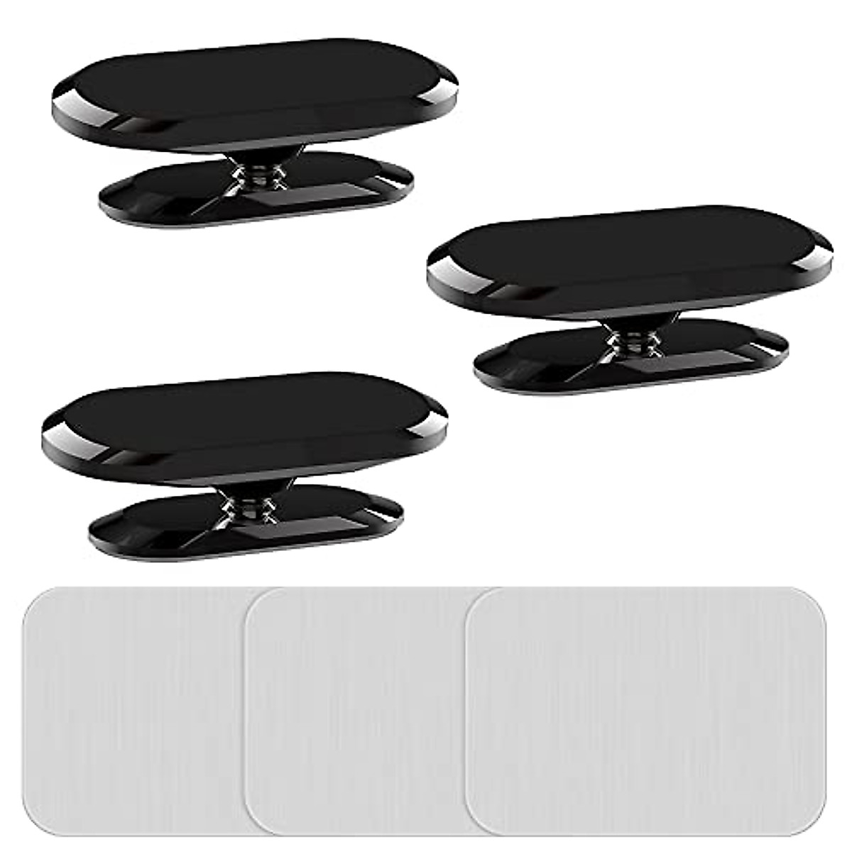 TIQUS [3 Pack] Car Magnetic Phone Mount, Upgrade 8X Magnets Strong Magnet Cell Phone Holder,Dashboard 360° Rotation & Degrees View, for All Smartphone and Cellphone