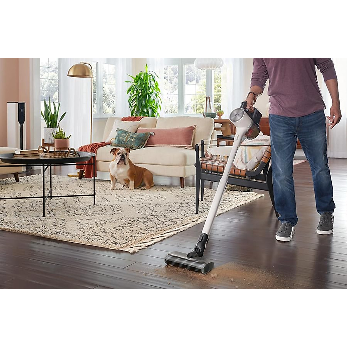 LG CordZero Cordless Vacuum Cleaner with Auto Empty, Lightweight Stick Vac for Carpet and Hard Floors, 120 Min Run Time, 10-Year Motor Warranty, Power Mop, Sand Beige