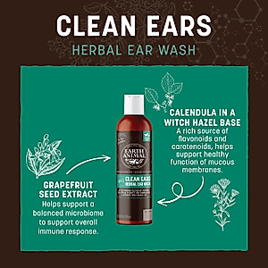 Earth Animal Herbal Remedies | Clean Ears Ear Wash | 4 fl oz