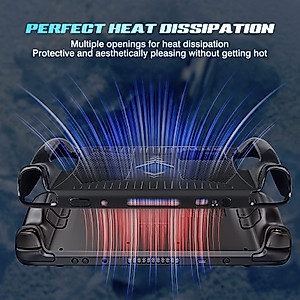 DLseego Steam Deck TPU Protective Case Shockproof Shell Soft Non-Slip Cover Durable Full Protection Scratch Resistant Skin - Black