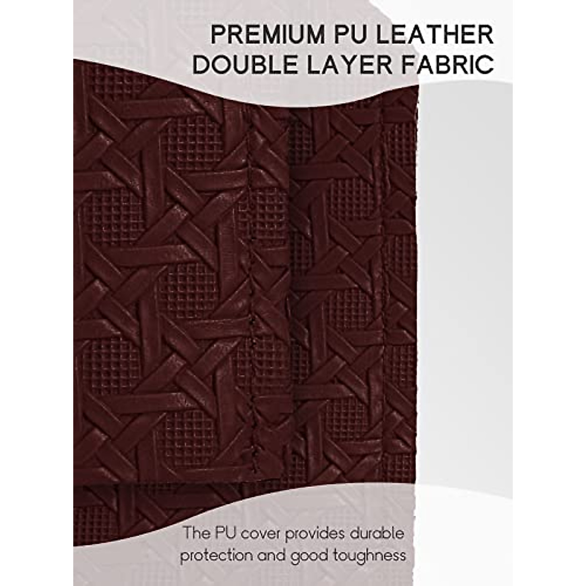 Tissue Box Cover, Leather Tissue Box Holder, Square Tissue Holders for Bathroom, 5"x5"x5" (Brown)