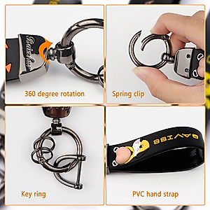 Turcee Cute Cartoon PVC Animal Keychain Zinc Alloy Key Ring Accessories Fashion keychains for Car Key Fit for Women and Men (Dog)