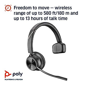 Plantronics Poly Savi 7310 Ultra-Secure Wireless DECT Headset System