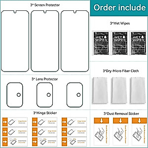 【3+3 PACK 】Coolpow Designed for Samsung Galaxy A71 5G Screen Protector Samsung A71 5G Screen Protector Tempered Glass 9H Hardness Bubble Free Anti-Scratch HD Clarity Case Friendly