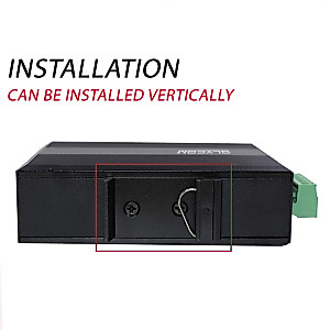 OLYCOM 4Port POE Switch Outdoor Full Gigabit DIN-Rail Fiber Network Switch 4 x Gigabit PoE+ Ports 2 x 1.25G SFP Fiber Ports 120W with 2pcs Industrial SFP Transceivers