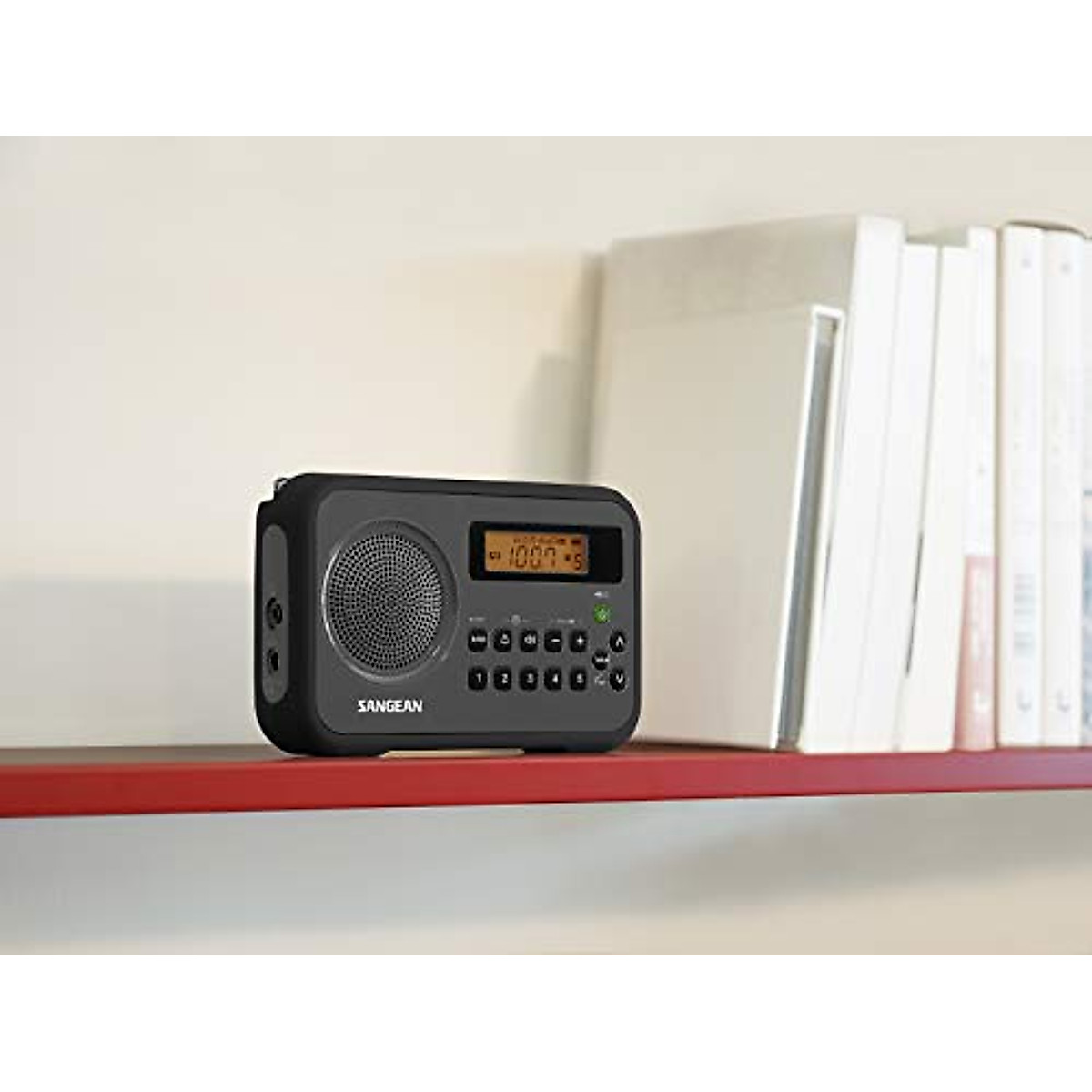 Sangean PR-D18BK AM/FM/Portable Digital Radio with Protective Bumper (Gray/Black) Black/ Grey