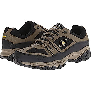 Skechers Men's After Burn Memory Fit - Strike Off Lace-Up Sneaker,pebble/black,10 M US