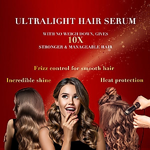 Livon Hair Serum for Men & Women | Frizz free & shinier hair | Sulphate & Paraben free| All Hair Types | Lightweight & Non Greasy | Vitamin E Serum Oil | Enriched with Argan & Almond Oil | 3.3 Fl.oz