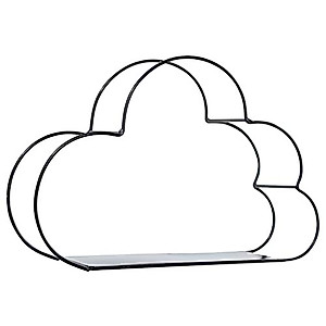 Floating Shelves Floating Shelves Decorative Wall Shelf in Retro Style with Iron Storage Display Book Shelf Living Room Bedroom Decorations (Cloud Shape) Storage Shelves (Color : A)
