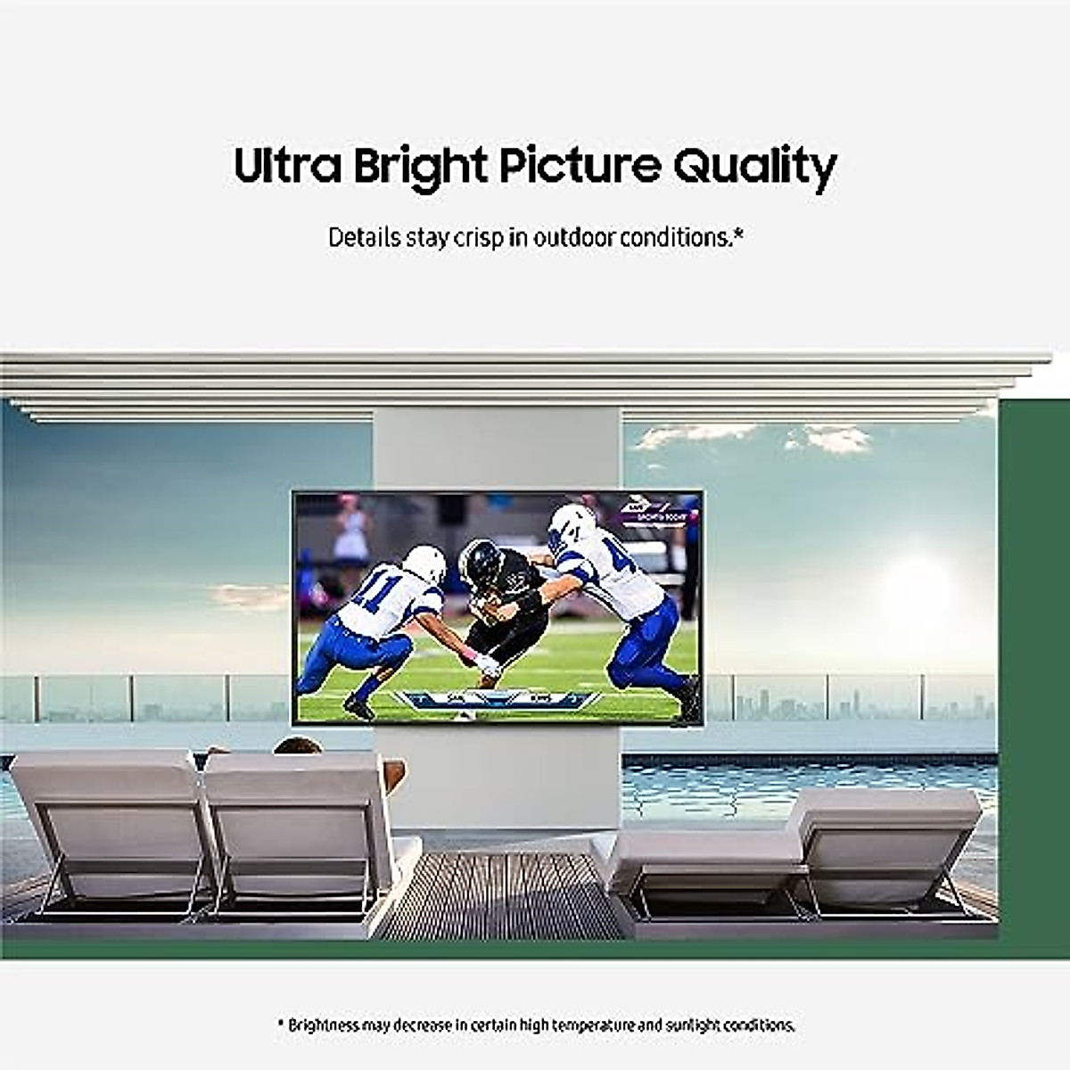 SAMSUNG 85-Inch Class Neo QLED 4K The Terrace Full Sun Outdoor Series, Ultra Bright Picture, IP56, Anti-Reflection, Wide Viewing Angle, Quantum HDR+ Smart TV w/Alexa Built-in (QN85LST9C, 2023 Model)