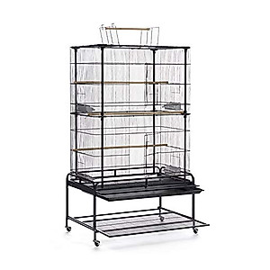 Prevue Pet Products Playtop Flight Bird Cage with Stand - F085, Black