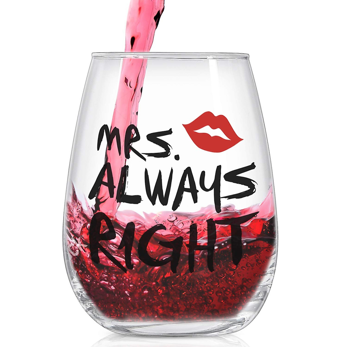 Mr. Right and Mrs. Always Right Wine Glass and Beer Glass Set, Glass Set for Engagement Wedding Anniversary, Couples Newlyweds Wife Husband Mr and Mrs