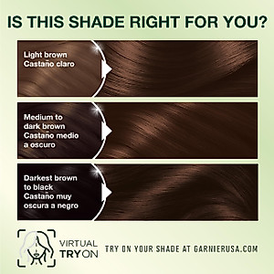 Garnier Hair Color Nutrisse Nourishing Creme, 434 Deep Chestnut Brown (Chocolate Chestnut) Permanent Hair Dye, 2 Count (Packaging May Vary)