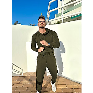 COOFANDY Men Outfits 2 Piece Fashion Tracksuit Lightweight Sweatsuit Sets Slim Fit Jogging Athletic Suits
