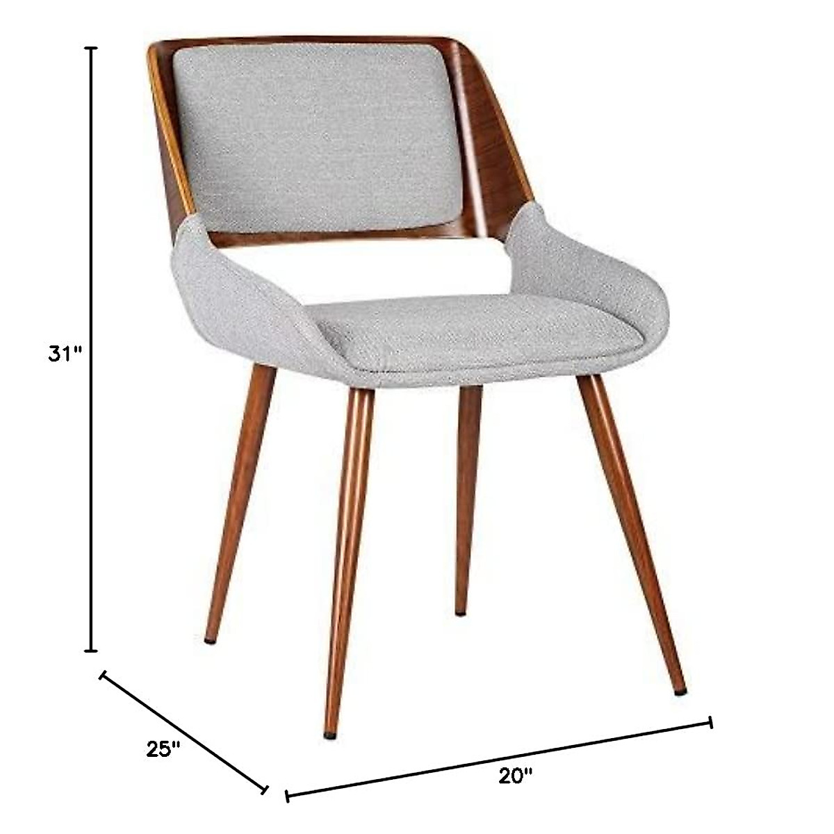 Armen Living Chalta Dining Chair, Gray