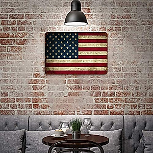 Ruoruo Patriotic American Flag Tin Sign American Flag Design Template Vintage Metal Tin Sign, UV Protected, Ink Printing, Weatherproof, Sign for Home, Business,Bar 8x12 Inch