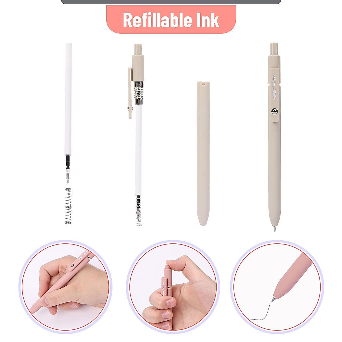 Mr. Pen- Bible Highlighters and Pens, 8 Pack, Pastel Barrel, Gel Highlighters, Gel Highlighter No Bleed Through, Bible Highlighters No Bleed, Bible Journaling Kit, Gel Pens and Highlighters