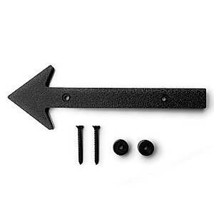 GoHomeNumbers Plastic Arrow Sign, 6 inches long with hardware included, 6 inches, Black