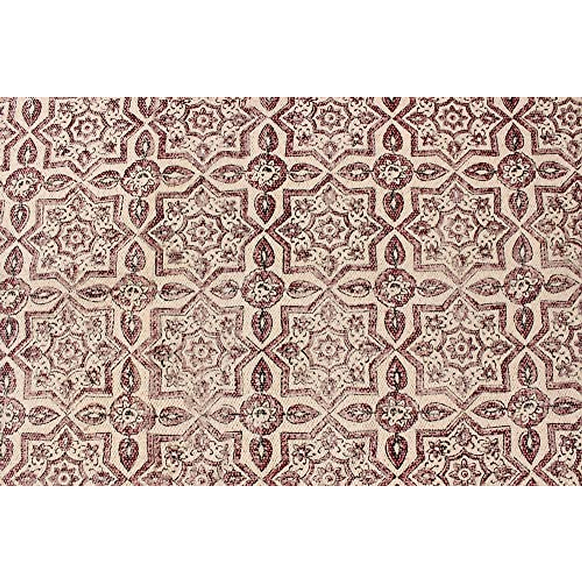 Casavani Hand Block Printed Cotton Dhurrie Geometric Brown & Black Tassel Rug Easy Care Washable Rugs for Doormat Entryway Living Room Bedroom Hallway Balcony 9x9 Feet Square