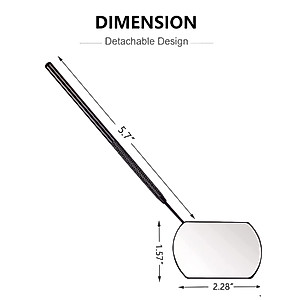 BUCICE Lash Mirror for Eyelash Extensions, Detachable Eyelash Mirror Stainless Steel Black Makeup Mirror Eyelash Extension Supplies