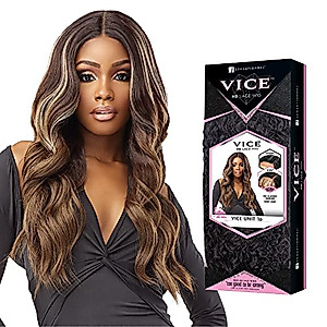 Sensationnel Vice lace front wigs - unit 16 5 inch Deep part synthetic preplucked hairline (BALAYAGEMOCHA)