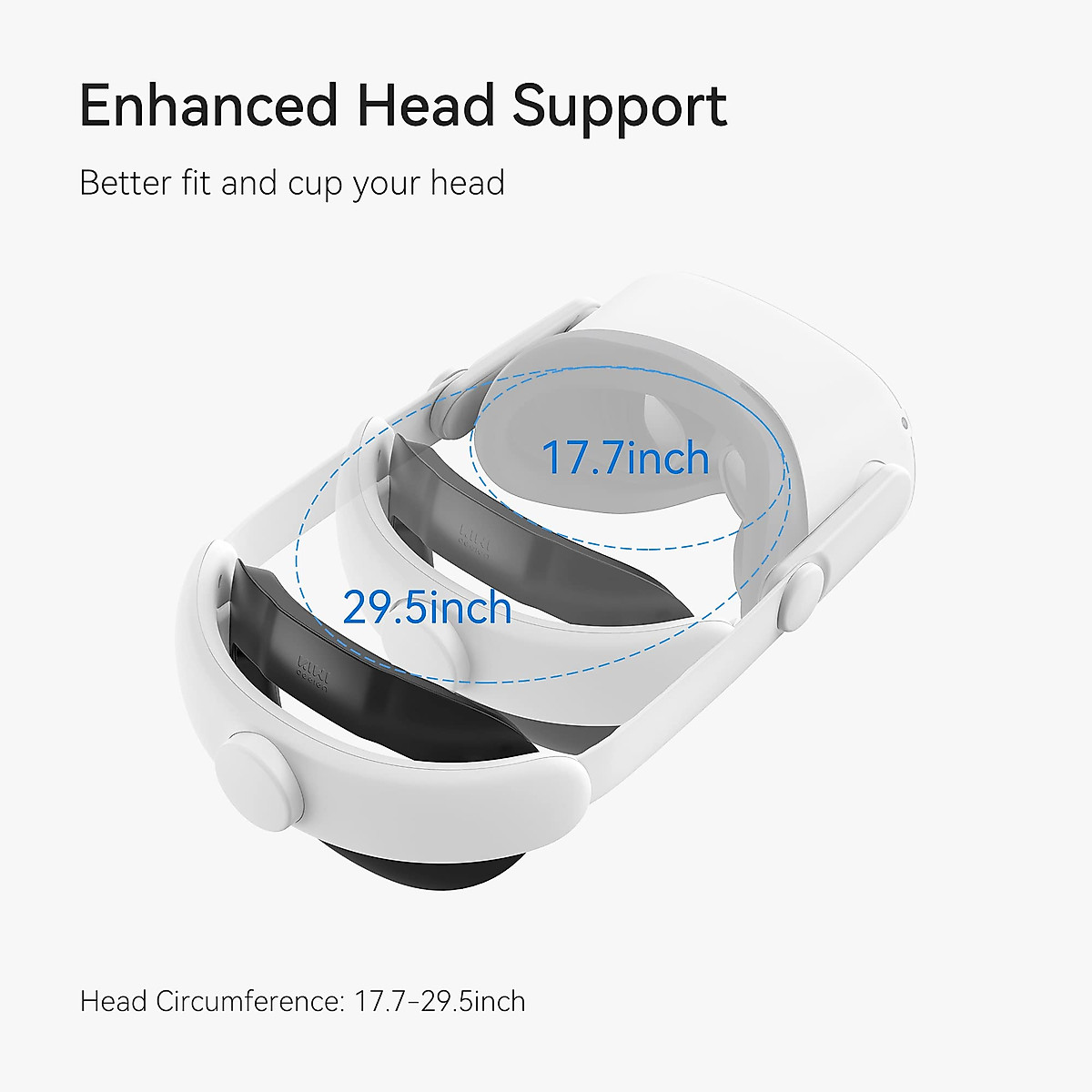 KIWI design Comfort Head Strap Accessories with 3 in 1 Battery Holder Strap, Enhanced Support and Extending Playtime, Compatible with Quest 2 (Battery Not Included)