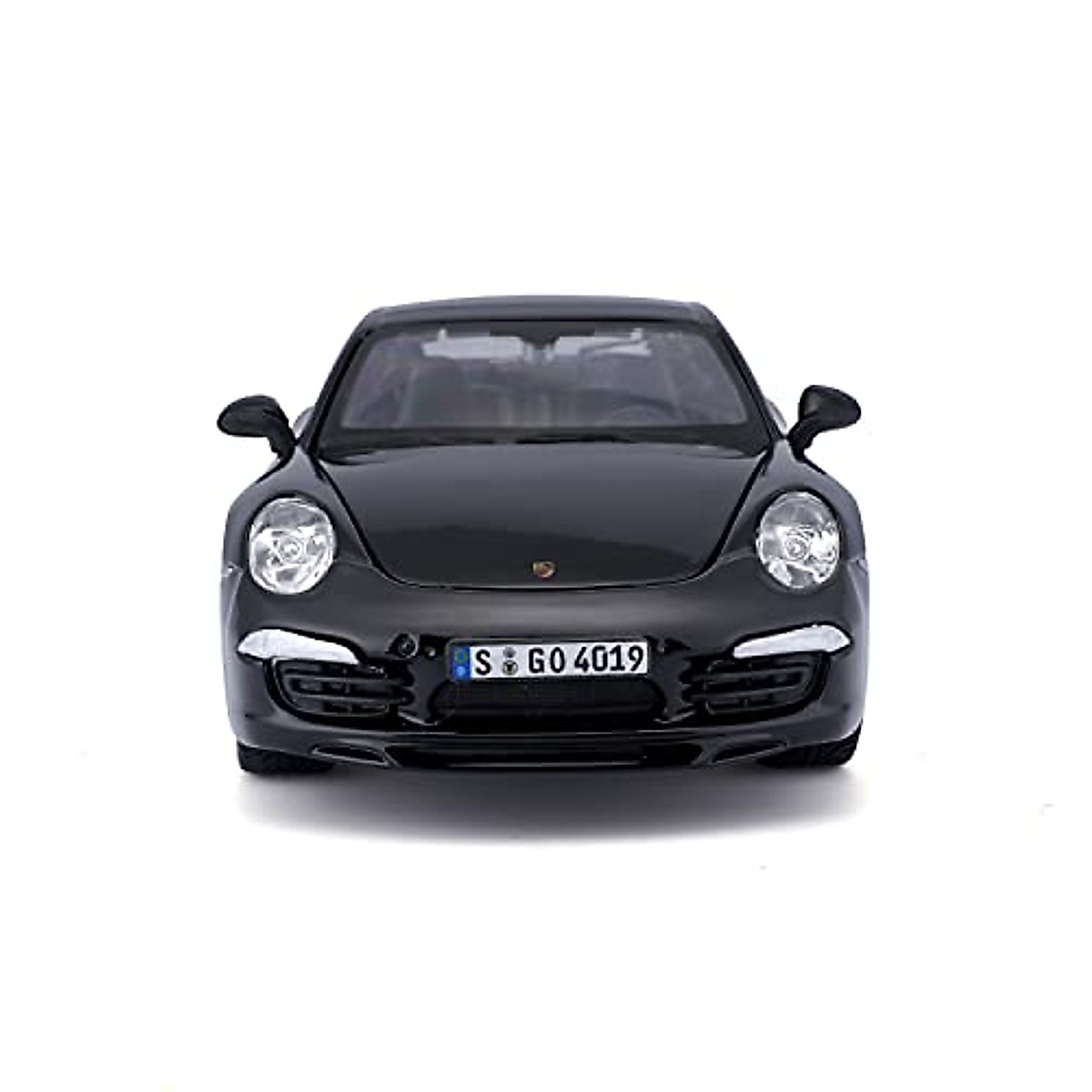 Bburago Diecast Model Car Porsche 911 Carrera S Black with Silver Wheels 1/24 21065